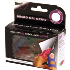 Lee Tippi Micro Gel Fingertip Grips -Assorted - Size 5 Small - 10 Pack (S61050)