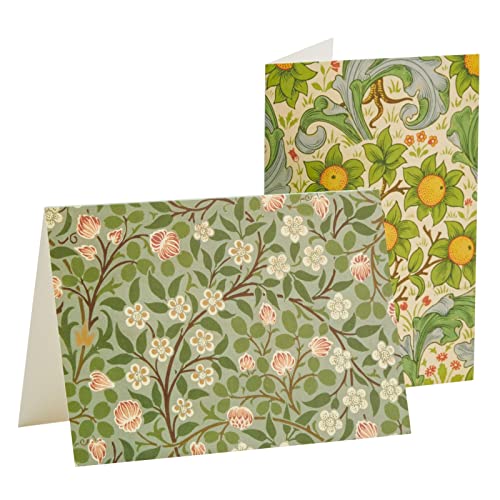 36 Pack William Morris Stationery Cards and Envelopes, Floral Pattern All Occasion Notecards, Blank Inside (5 x 3.5 In)