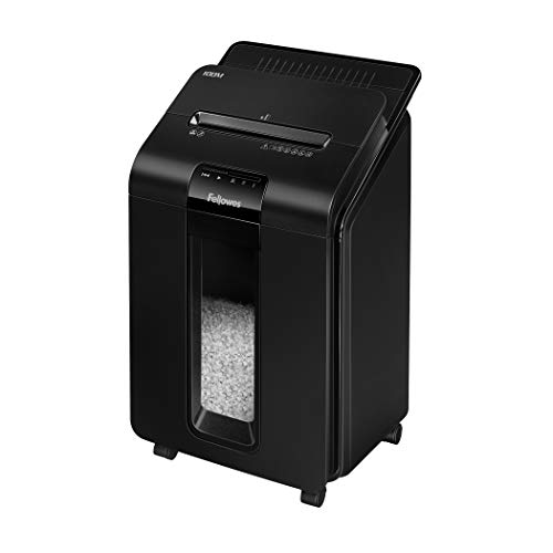 Fellowes AutoMax Micro-Cut 100M Commercial Office Auto Feed 2-in-Paper Shredder with 100-Sheet Capacity