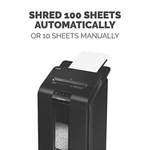 Fellowes AutoMax Micro-Cut 100M Commercial Office Auto Feed 2-in-Paper Shredder with 100-Sheet Capacity