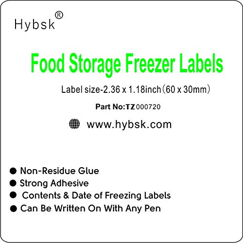 Hybsk Removable Freezer Labels Easy Peel Off - Frozen Food Storage 100pcs Labels That Leave No Sticky Residue After Use (Type 1)