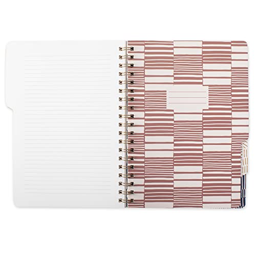 Fringe Studio Large Tab Notebook,"Tribal Lines", Flexible Paperback Cover, College Ruled, 5 Subject/Die-Cut Dividers, 7.25" X 10", 180 Lined Pages (343007), Multicolor