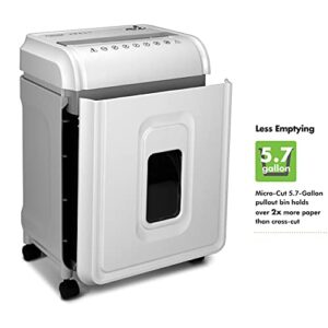 Aurora AU1275MA Professional Grade 12-Sheet Micro-Cut Paper and CD/Credit Card Shredder/ 60 Minutes Continuous Run Time, White/Gray