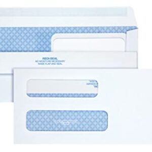 Quality Park #8 5/8 Security Envelopes, Double Window, Self Seal, Invoices/QuickBooks Statements, 3-5/8" x 8-5/8", 24 lb White, 500/Box (QUA24539)