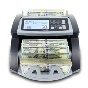 cassida 5520 uv/mg – usa money counter with valucount, uv/mg/ir counterfeit detection, add and batch modes – large lcd display & fast counting speed 1,300 notes/minute