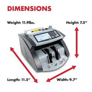 Cassida 5520 UV/MG - USA Money Counter with ValuCount, UV/MG/IR Counterfeit Detection, Add and Batch Modes - Large LCD Display & Fast Counting Speed 1,300 Notes/Minute