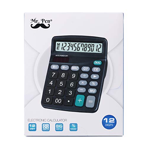 Mr. Pen- Calculator, Calculators Large Display, Standard Function Calculator, 12-Digit, Desktop Calculator, Large Calculator, Office Calculator, Calculator Large Display and Buttons