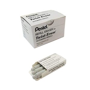 pentel refill erasers for pentel twist-erase series pencils – pack of 36 (e10)