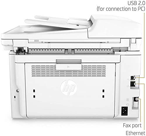 HP Laserjet Pro MFP M227fdwB All-in-One Wireless Laser Printer, Print Scan Copy Fax, Auto 2-Sided Printing, 1200 x 1200 dpi, 30 ppm, Compatible with Alexa, Bundle with JAWFOAL Printer Cable