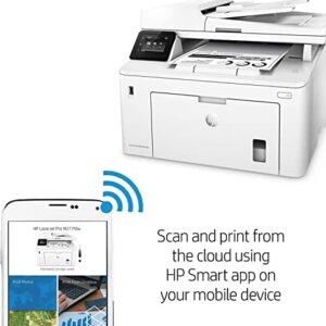 HP Laserjet Pro MFP M227fdwB All-in-One Wireless Laser Printer, Print Scan Copy Fax, Auto 2-Sided Printing, 1200 x 1200 dpi, 30 ppm, Compatible with Alexa, Bundle with JAWFOAL Printer Cable