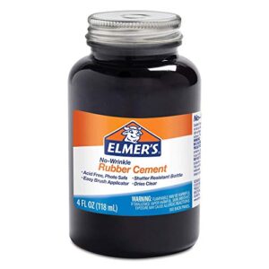 Elmers No-Wrinkle Rubber Cement with Brush (904) - Pack of 6