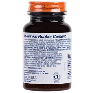 Elmers No-Wrinkle Rubber Cement with Brush (904) - Pack of 6