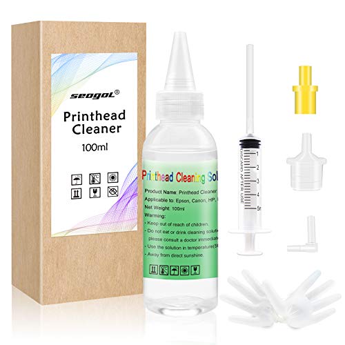 Printhead Cleaner Kit for HP 8600 5520 4620 6520 6600 6700 6968 6978 8610 Canon MX922 9000 C88 Brother Printers,Nozzle Cleaning Kit for Inkjet Officejet Pixma Printers