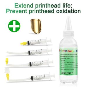 Printhead Cleaner Kit for HP 8600 5520 4620 6520 6600 6700 6968 6978 8610 Canon MX922 9000 C88 Brother Printers,Nozzle Cleaning Kit for Inkjet Officejet Pixma Printers