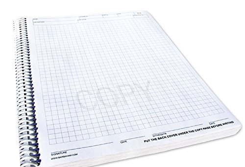 BARBAKAM Lab Notebook 100 Carbonless Pages Spiral Bound (Copy Page Perforated)