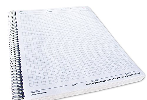 BARBAKAM Lab Notebook 100 Carbonless Pages Spiral Bound (Copy Page Perforated)