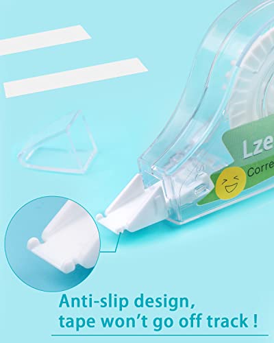 Lzerking Correct Correction Tape,White,32-Count,Transparent Dispenser Shows How Much Tape is Remaining