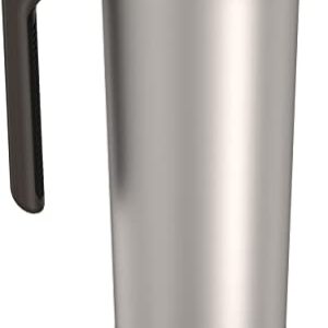 ALTA SERIES BY THERMOS Stainless Steel Mug 18 Ounce, Matte Steel/Espresso Black