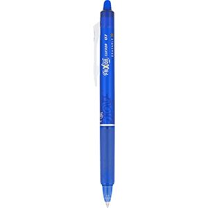 Pilot Frixion Erasable Pens - 6 Pack of Blue Ink Pens + 4 Bonus Refills - Frixion Clicker Erasable Pens Retractable Gel Ink Pen - Fine Point 0.7 mm Used for Rocketbook & Notebook