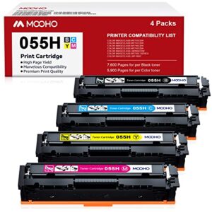 055h 055 toner mf743cdw toner cartridge replacement for canon 055h 055 high yield color imageclass mf741cdw mf743cdw mf745cdw mf746cdw lbp664cdw toner printer (black,cyan,yellow,magenta)