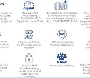 Grandstream GS-GXP2135 Enterprise IP Phone with Gigabit Speed & Supports up to 8 Lines VoIP Phone & Device