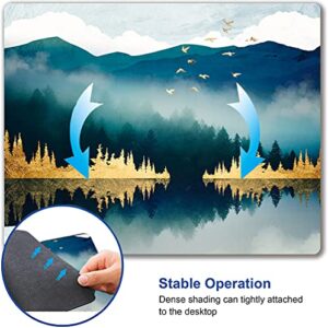 Mountains Mouse Pad, Landscape Mouse Pad, Mouse Mat Square Waterproof Mouse Pad Non Slip Rubber Base MousePads for Office Laptop, 9.5"x7.9"x0.12" Inch