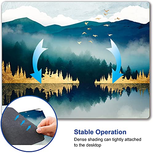 Mountains Mouse Pad, Landscape Mouse Pad, Mouse Mat Square Waterproof Mouse Pad Non Slip Rubber Base MousePads for Office Laptop, 9.5"x7.9"x0.12" Inch