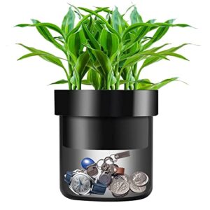 younion flower pot diversion safe with key lock, secret hidden safe lock box, perfect for hiding the valuables inside flower pot’s false bottom, plants not include