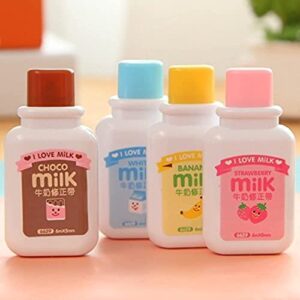 4pcs milk bottle style correction tape (random color)