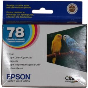 EPSON T078 Claria Hi-Definition Ink Standard Capacity 5 Color Cartridge Combo Pack (T078920) for select Epson Artisan Photo Printers