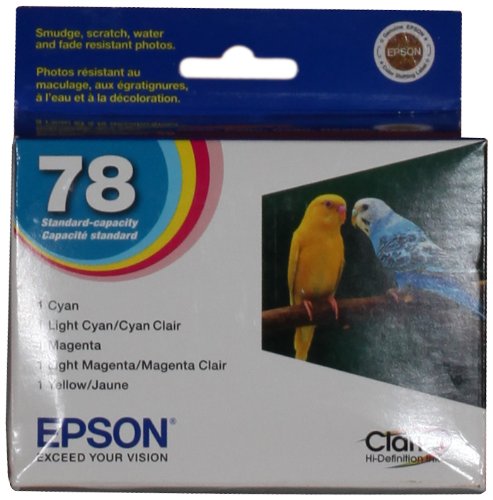 EPSON T078 Claria Hi-Definition Ink Standard Capacity 5 Color Cartridge Combo Pack (T078920) for select Epson Artisan Photo Printers