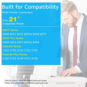 Palmtree Remanufactured Ink Cartridge Replacement for 67XL 67 XL for Deskjet 2755e 2755 2752 2752e Envy 6455e 6055e 6055 6052 6075 Deskjet Plus 4152 4155 4155e Printer (1 Black, 1 Tri-Color)