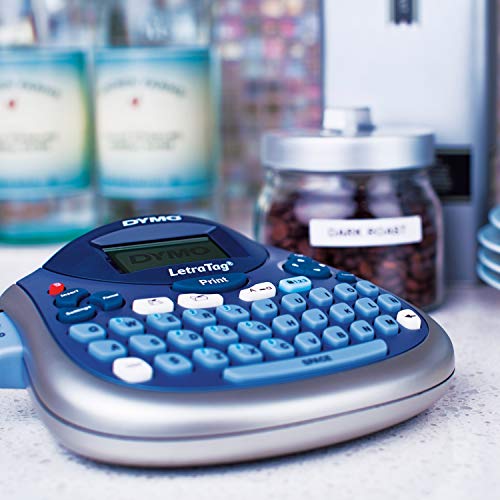 DYMO LetraTag LT-100T Plus Compact, Portable Label Maker with QWERTY Keyboard (1733013),Silver/Blue