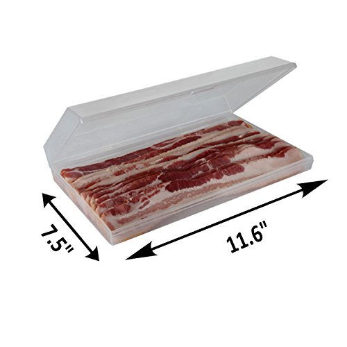 Home-X Bacon Saver, Plastic Bacon Container/Kitchen Meat Saver Storage Container