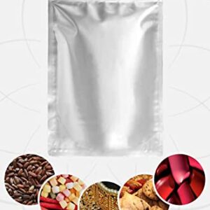 100 Mylar Bags For Food Storage - 10 mil 1 Gallon (25pc), 8 mil 1 Quart (35pc, 6 mil 1/2 Pint (40pc, Stand Up Resealable Mylar Bags With Oxygen Absorbers 300CC Packing Ziplock Sealable Milar Myler Bag