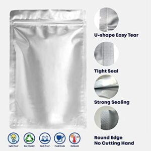 100 Mylar Bags For Food Storage - 10 mil 1 Gallon (25pc), 8 mil 1 Quart (35pc, 6 mil 1/2 Pint (40pc, Stand Up Resealable Mylar Bags With Oxygen Absorbers 300CC Packing Ziplock Sealable Milar Myler Bag