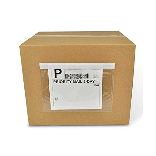 7.5'' x 5.5'' Packing List Pouches, Shipping Label Envelopes Clear Adhesive Top Loading Packing List - 100 Packs