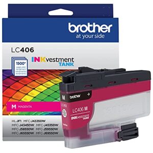 brother genuine lc406m standard yield magenta inkvestment tank ink cartridge