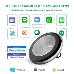 Yealink Bluetooth Speakerphone Conference Microphone Teams Certified CP700 USB Full Duplex Noise Reduction Algorithm Home Office 360° Voice Pickup(Teams Optimized, CP700)