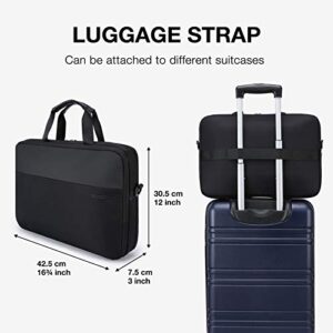 LIGHT FLIGHT Laptop Bag, 15.6 Inch Expandable Briefcase for Men Women,Slim Laptop Bag for Computer,Water Resistant Business Bag,Black