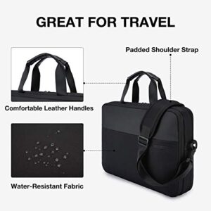 LIGHT FLIGHT Laptop Bag, 15.6 Inch Expandable Briefcase for Men Women,Slim Laptop Bag for Computer,Water Resistant Business Bag,Black