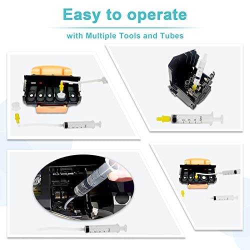 Printhead Cleaning Kit for Epson, Printer Cleaning Kit for HP, Inkjet Printer Head Cleaning Kit for Brother, Printer Cleaner Nozzle Cleaner Solution for Canon, Printers Print Head Cleaning Kit 100mL