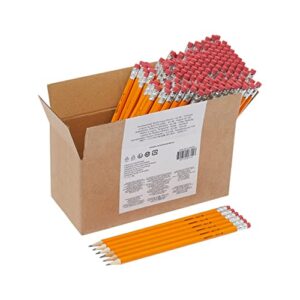 amazon basics woodcased #2 pencils, pre-sharpened, hb lead – box of 150, bulk box