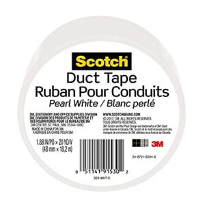 scotch duct tape, 1.88 in x 20 yd, pearl white, 1 roll (920-wht-c)