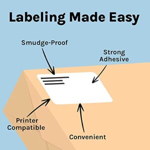 Premium Label Supply White Sticker Shipping Labels – 4" x 5" – Laser/Inkjet Compatible – (4 Labels/Sheet), 25 Sheets - 100 Total Adhesive Labels