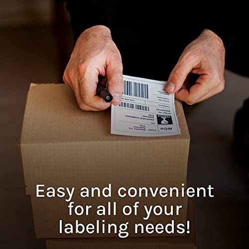 Premium Label Supply White Sticker Shipping Labels – 4" x 5" – Laser/Inkjet Compatible – (4 Labels/Sheet), 25 Sheets - 100 Total Adhesive Labels