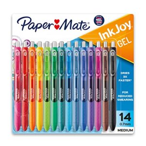 paper mate gel pens inkjoy pens, medium point, assorted, 14 count