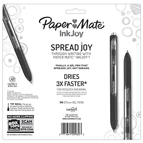 Paper Mate Gel Pens InkJoy Pens, Medium Point, Assorted, 14 Count