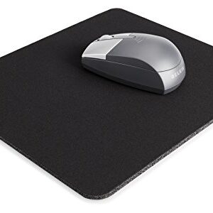 Belkin Large Mouse Pad, 8 Inch by 9 Inch, for Computer or Gaming Mouse Pad, Non-slip Base, Neoprene Backing and Jersey Surface for Smooth Mouse Control and Pinpoint Accuracy (Black)