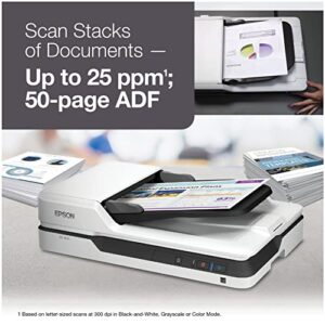 Epson DS-1630 Document Scanner: 25ppm, TWAIN & ISIS Drivers, 3-Year Warranty with Next Business Day Replacement